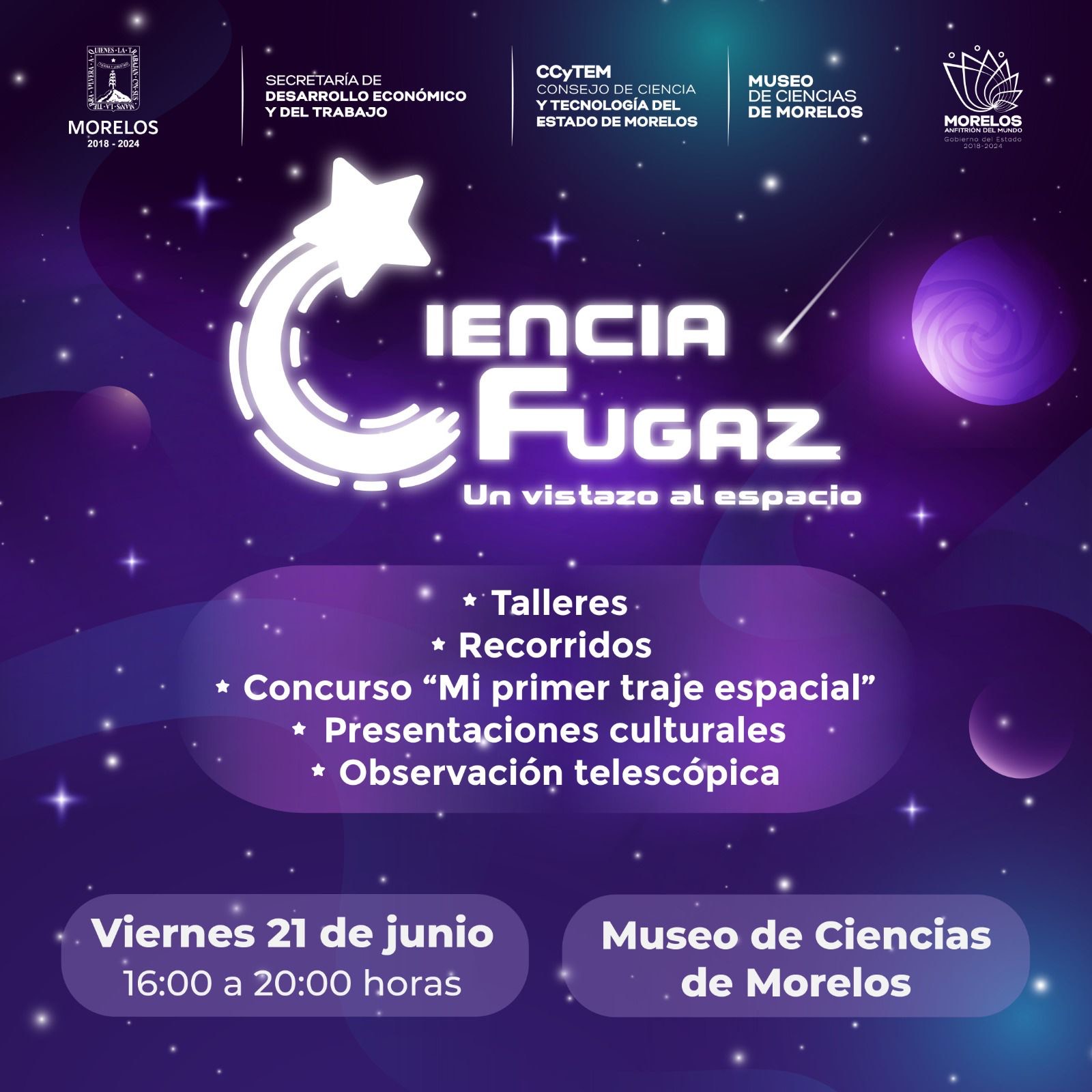 Se invita las niñas, niños y jóvenes morelenses a asistir al evento...